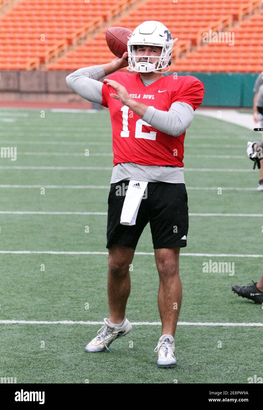 January 28, 2021 - Tulsa Goldem Hurricane quarterback Zach Smith #12 ...