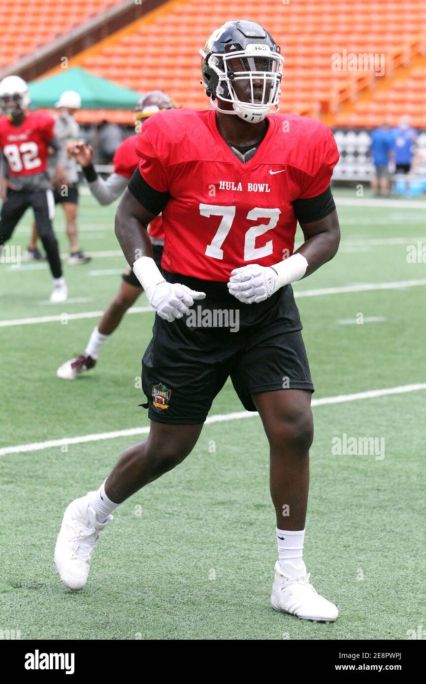 January 28, 2021 - FIU Panthers offensive lineman D'Antne Demery #72 ...