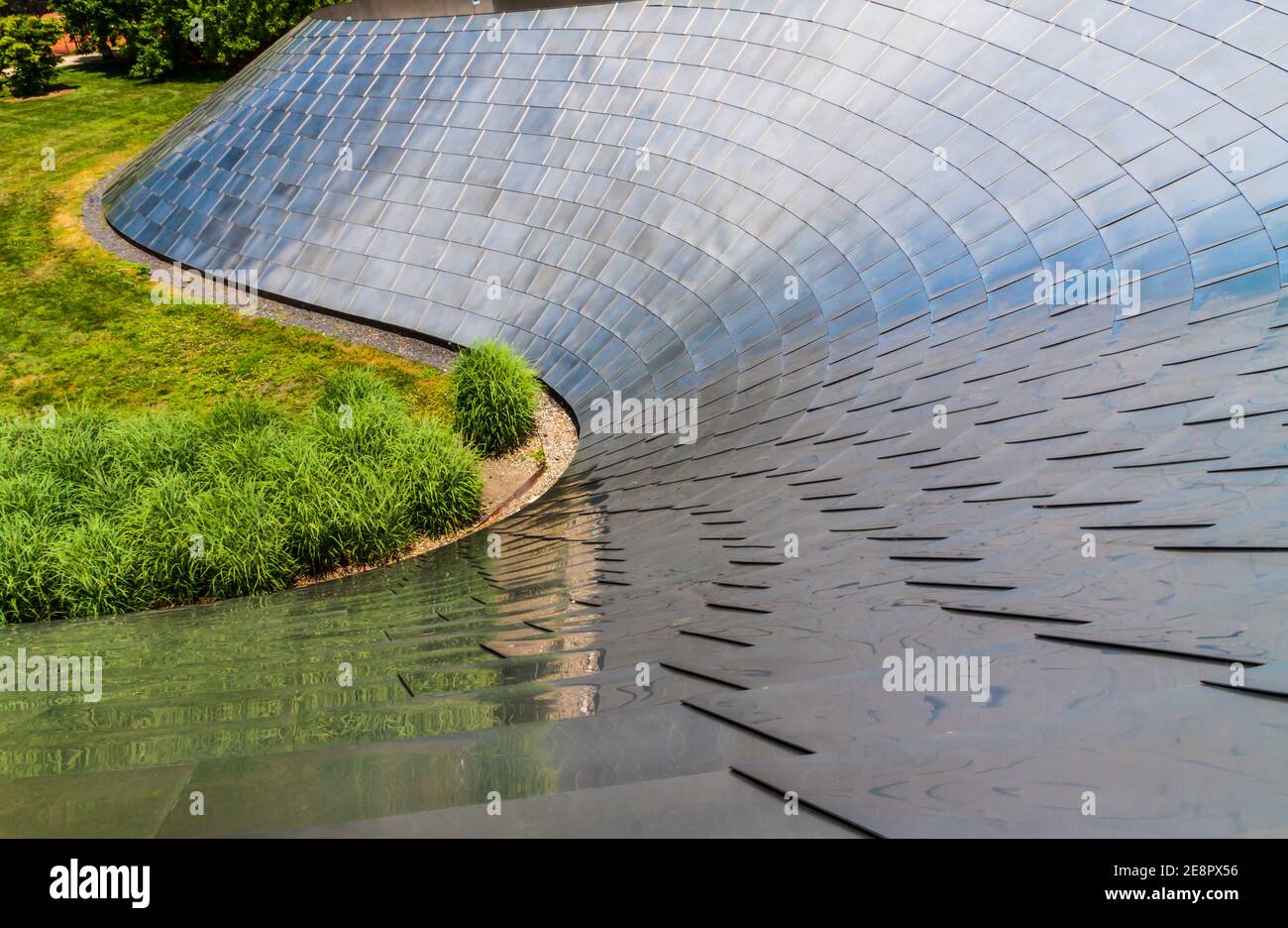 The BP Bridge at Millennium Park, Chicago, Illinois, USA Stock Photo ...