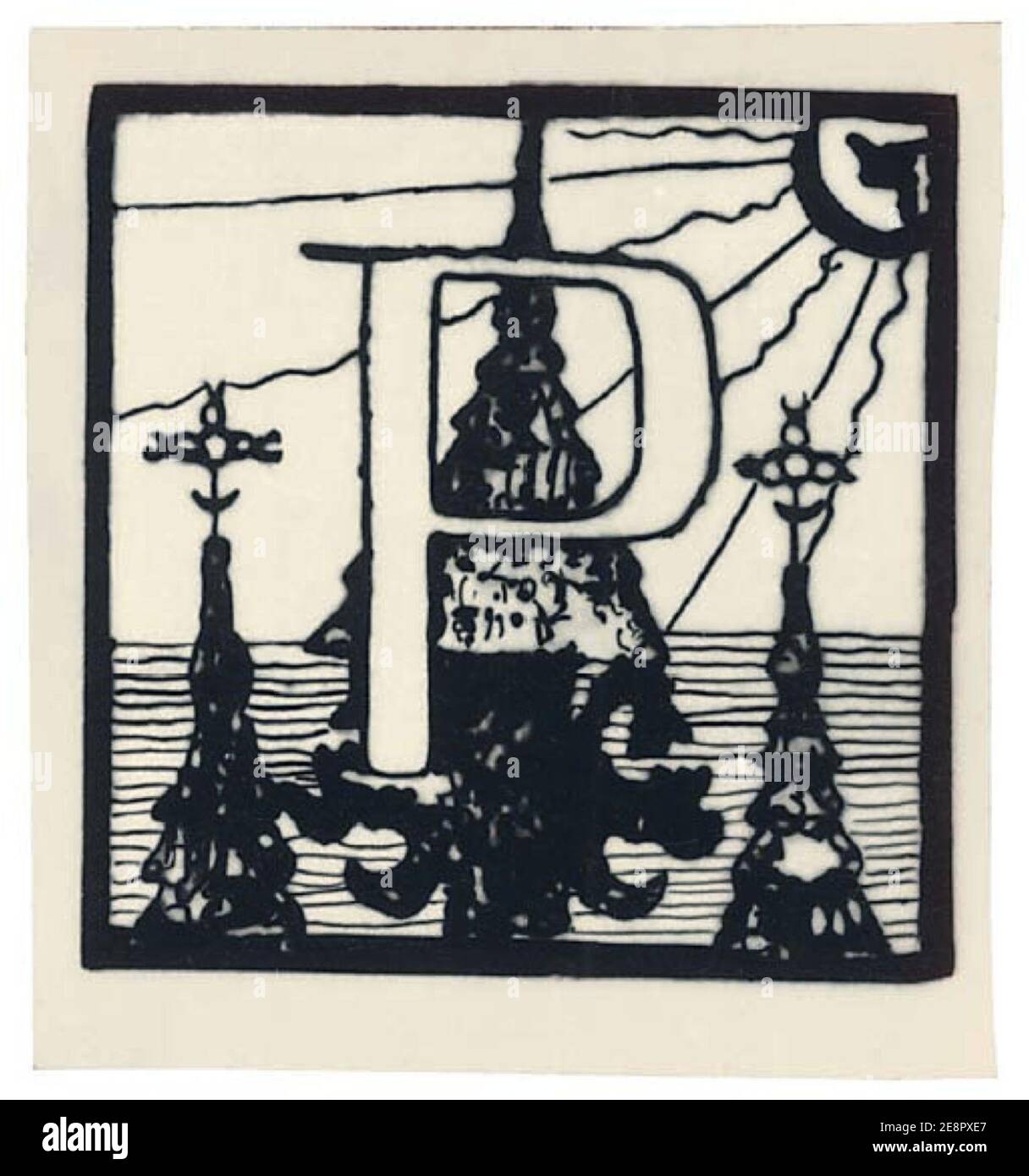 Mikalojus Konstantinas Ciurlionis - Initial P - 1908 Stock Photo - Alamy