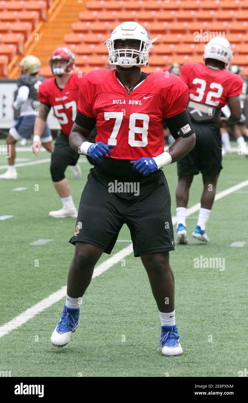 January 28, 2021 - Fayetteville State Broncos offensive lineman Kion ...