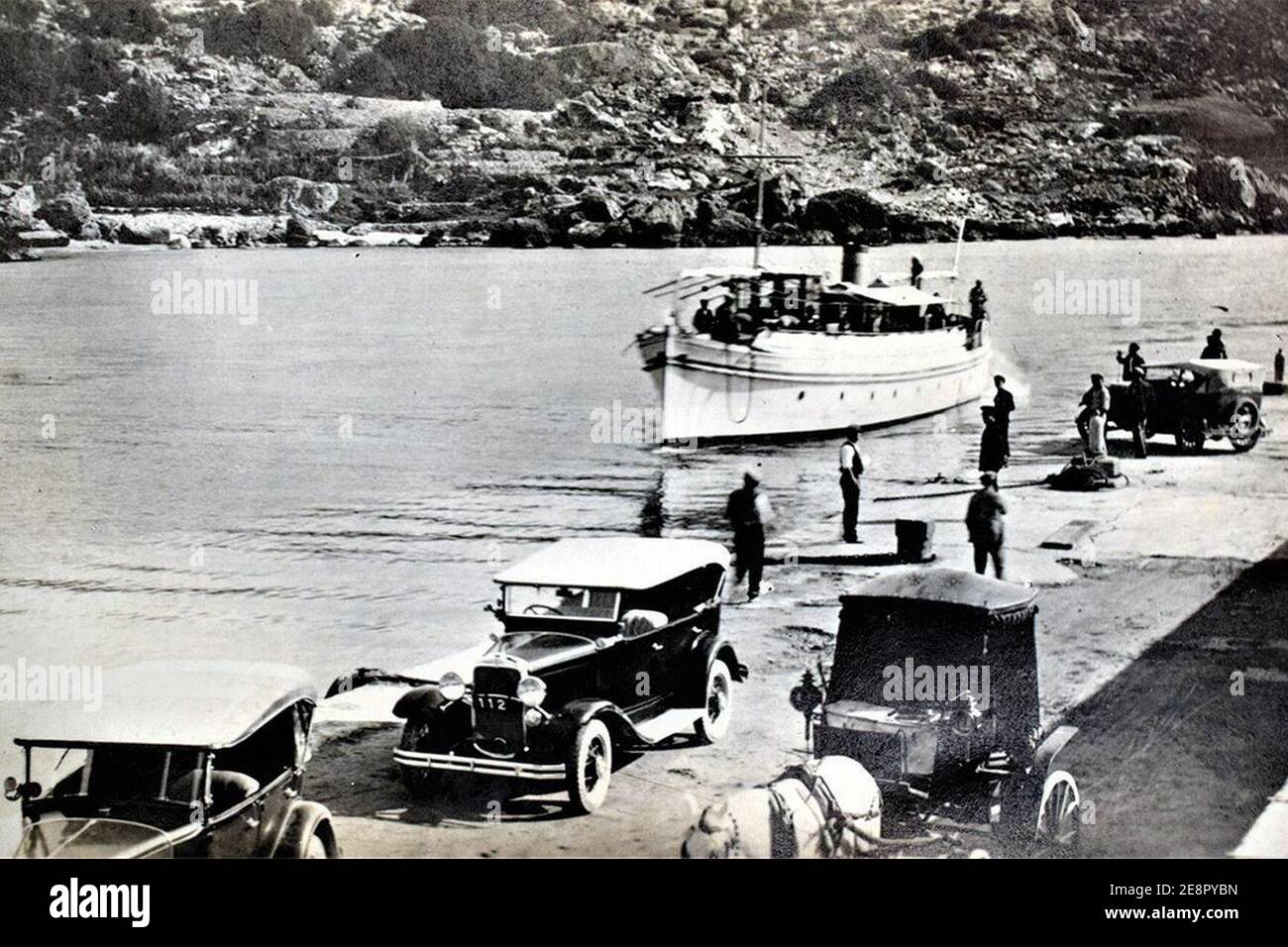 Mikiel Farrugia, Ferry boat at Mgarr Harbour 1920s Stock Photo - Alamy