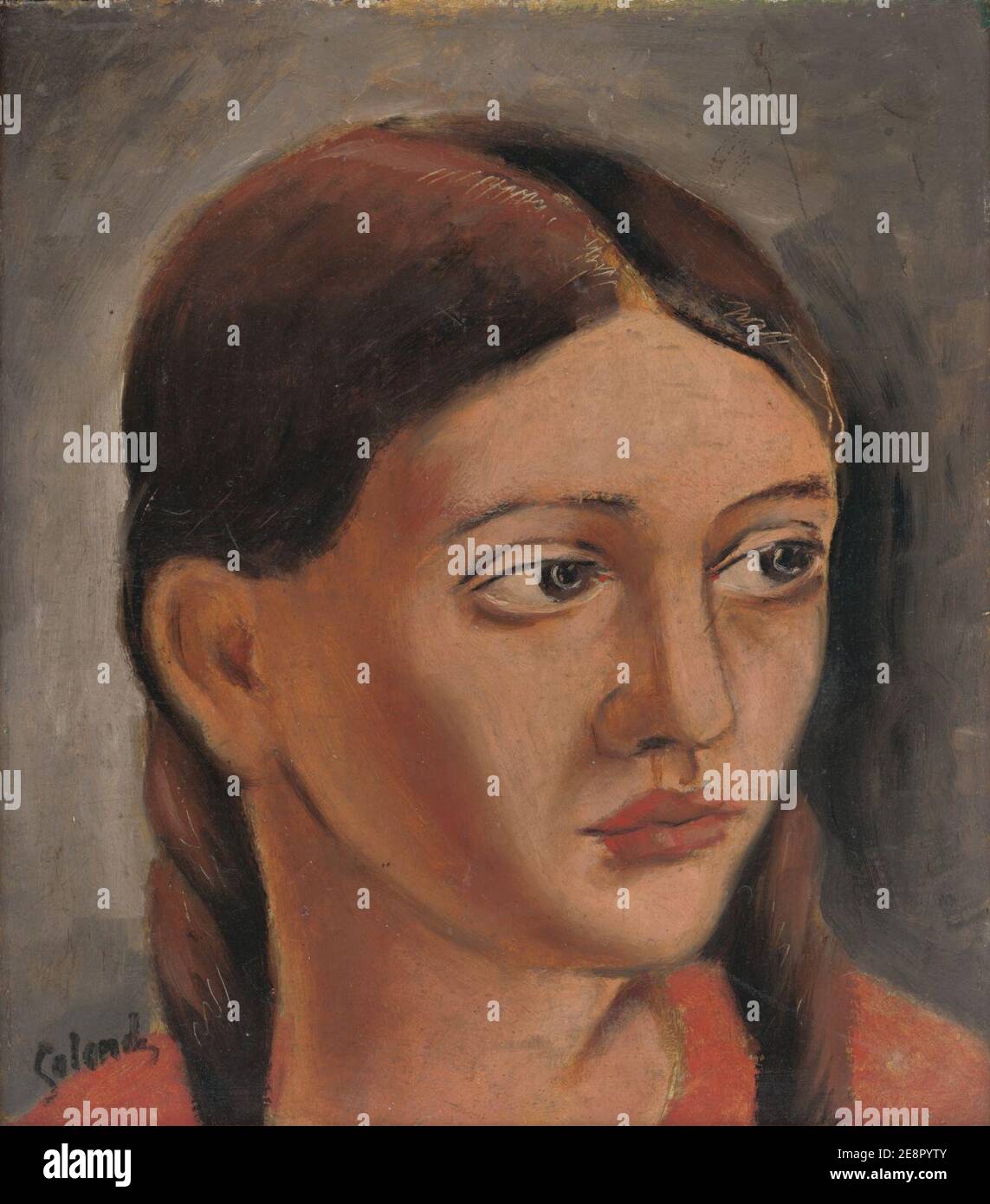 Mikuláš Galanda - Girl's Head - O 1528 - Slovak National Gallery Stock ...