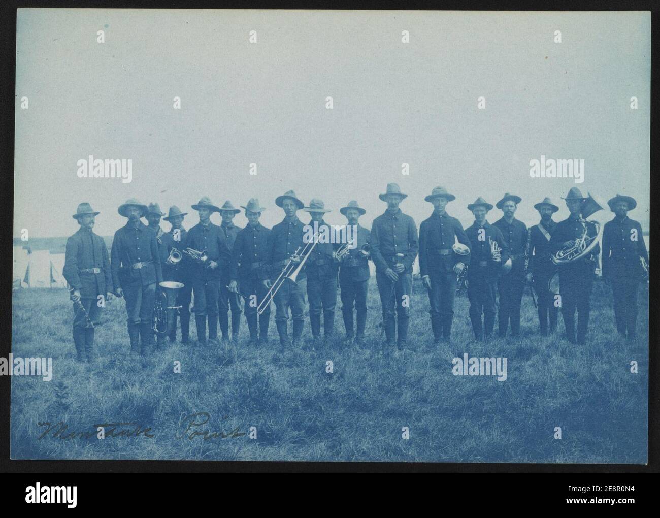 Military band at Rough Riders camp, Montauk Point, New York Stock Photo ...