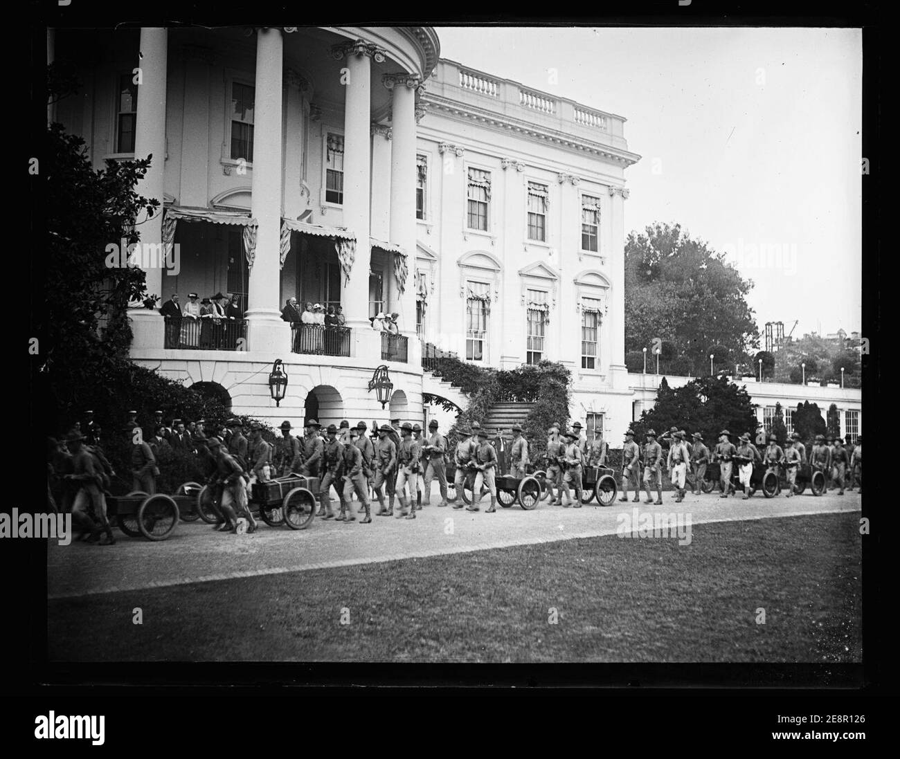Military group parading at White House, Washington, D.C Stock Photo - Alamy