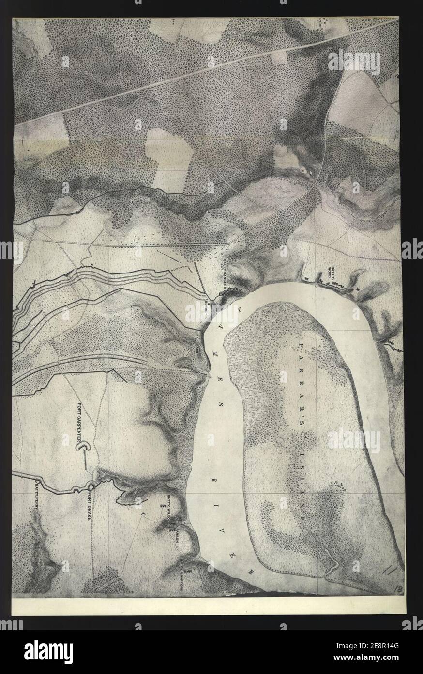 Military map of Richmond and vicinity Stock Photo - Alamy