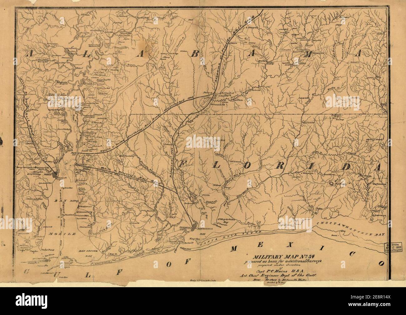 Military map no. 54, prepared as basis for additional surveys Stock ...