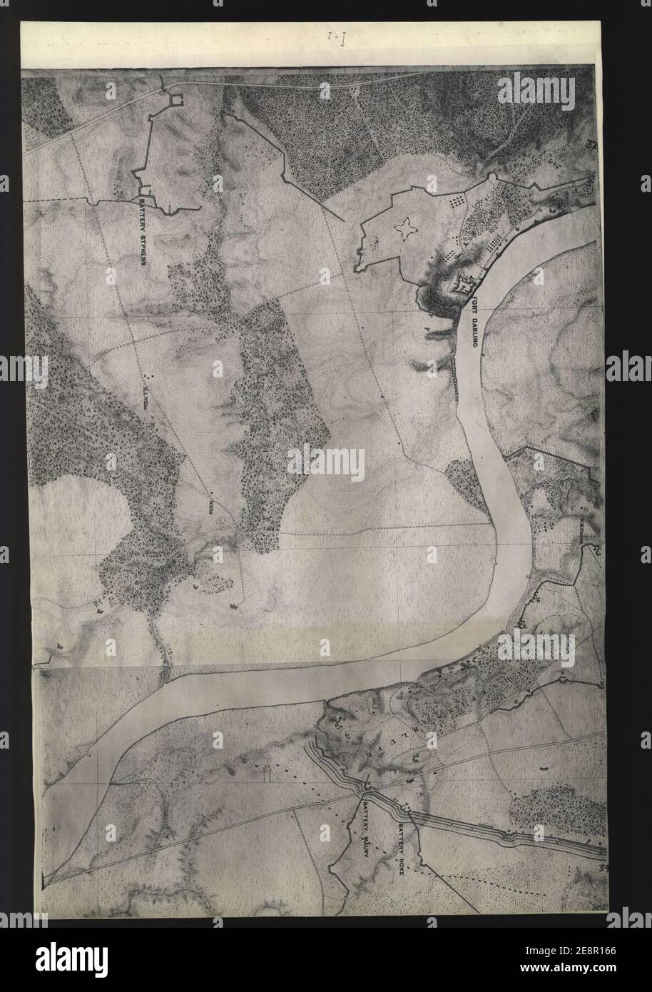 Military map of Richmond and vicinity Stock Photo - Alamy