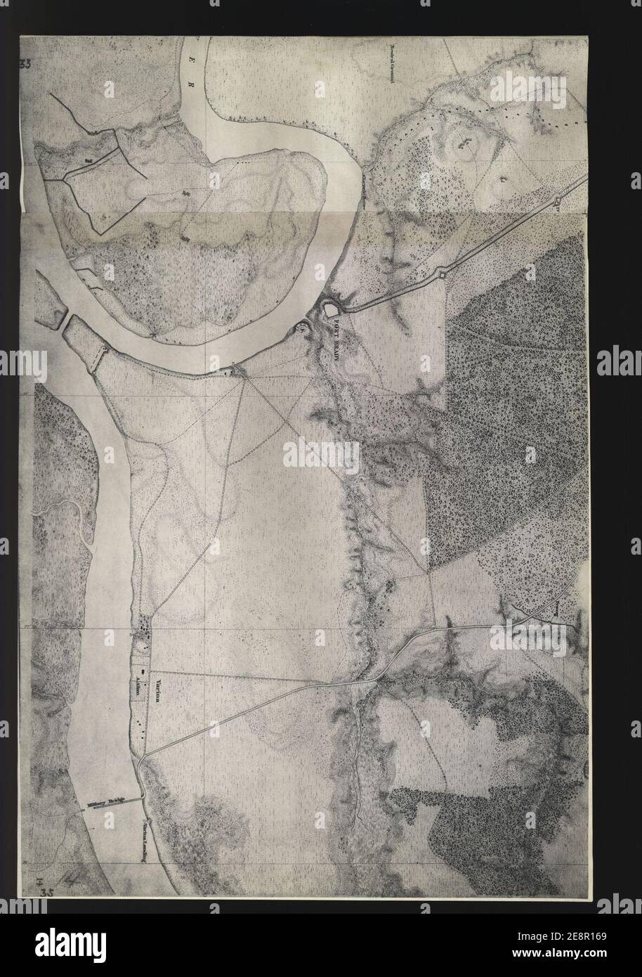 Military map of Richmond and vicinity Stock Photo - Alamy