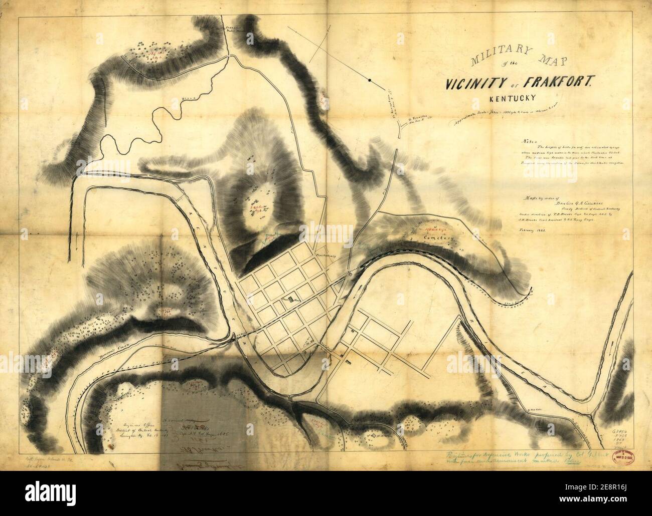 Frankfort kentucky map hi-res stock photography and images - Alamy