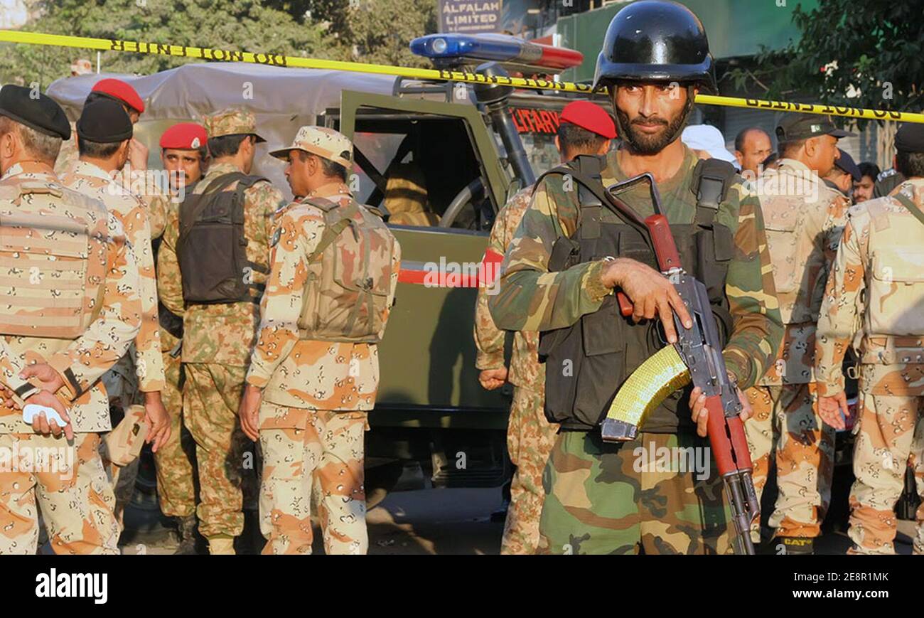 Military Police Pakistan Karachi 2 Stock Photo - Alamy