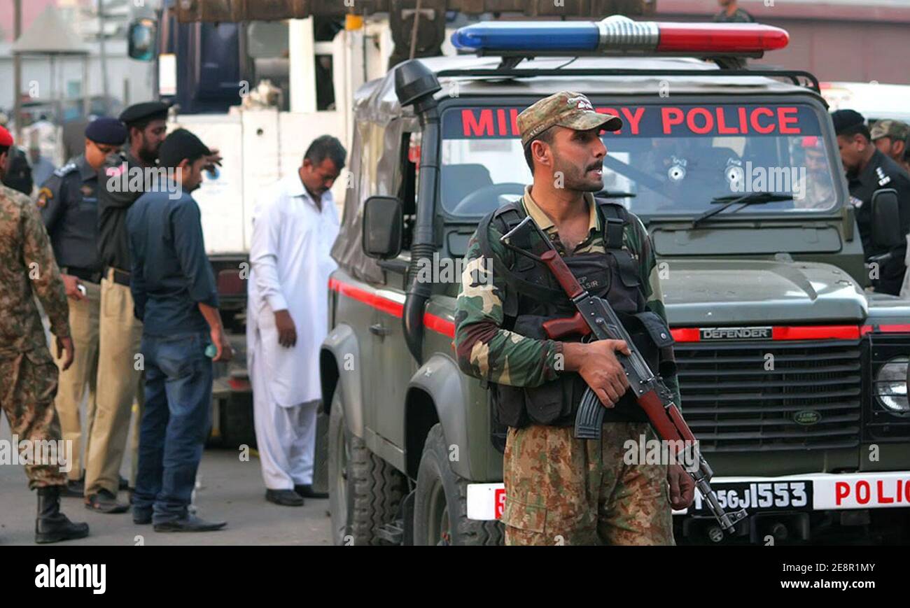 Military Police Pakistan Karachi Stock Photo - Alamy