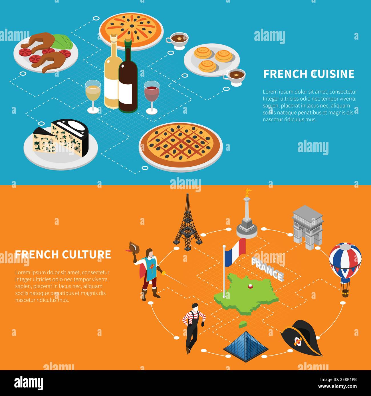 Map of french landmarks hi-res stock photography and images - Alamy