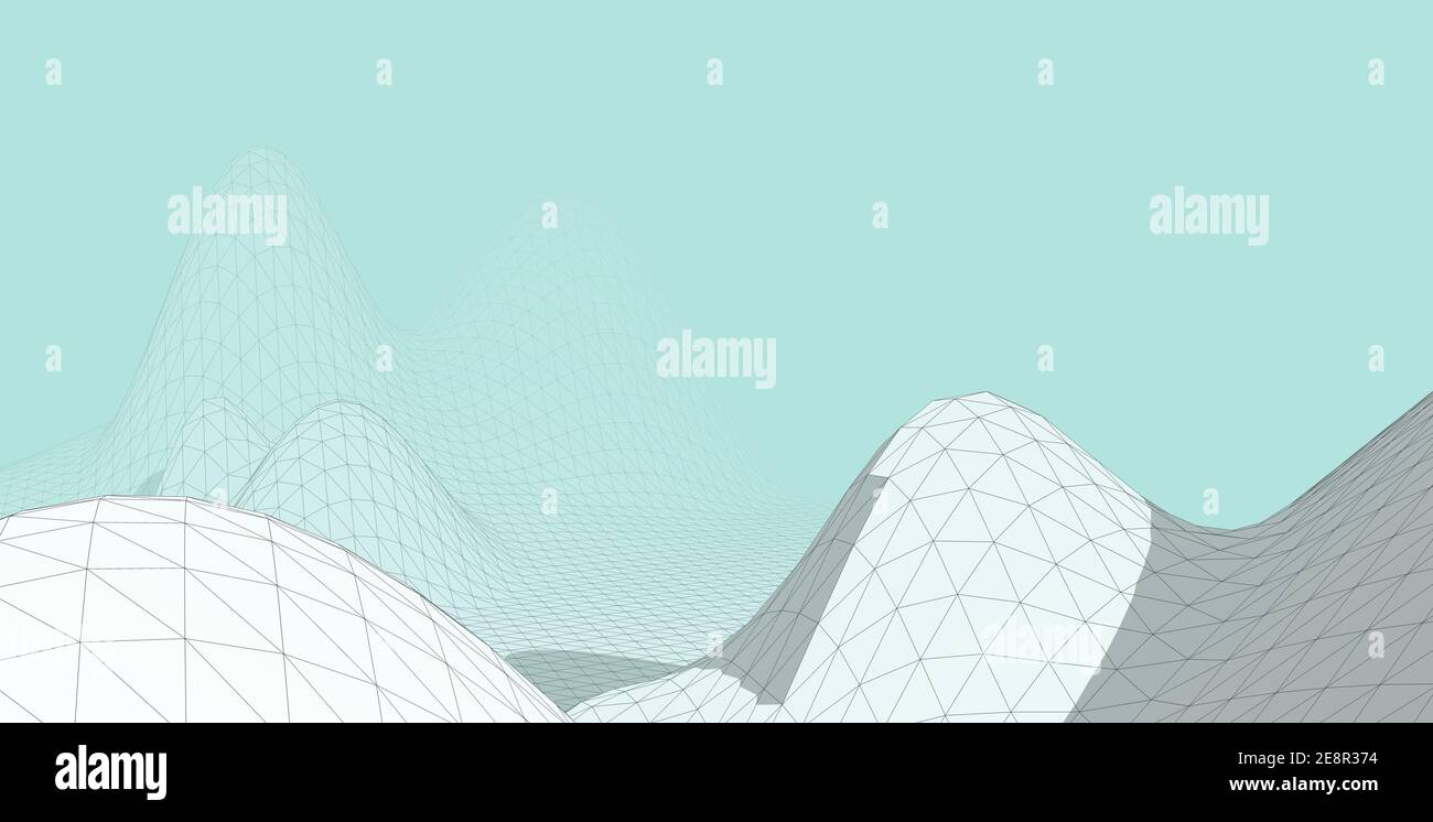 Abstract network grid background, network, connections, computer, and ...