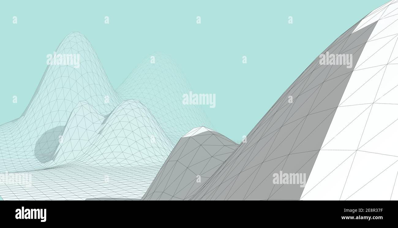 Abstract network grid background, network, connections, computer, and ...