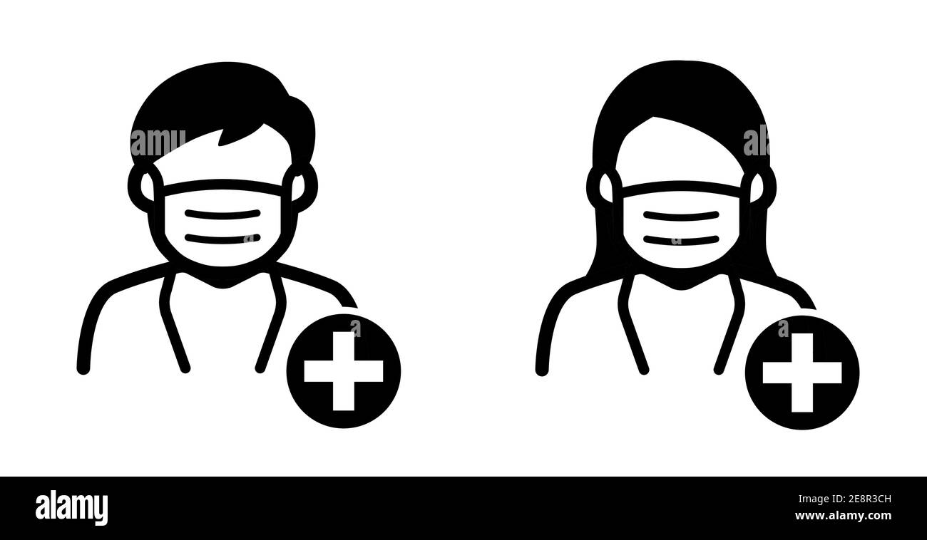 Medic man face mask Stock Vector Images - Alamy