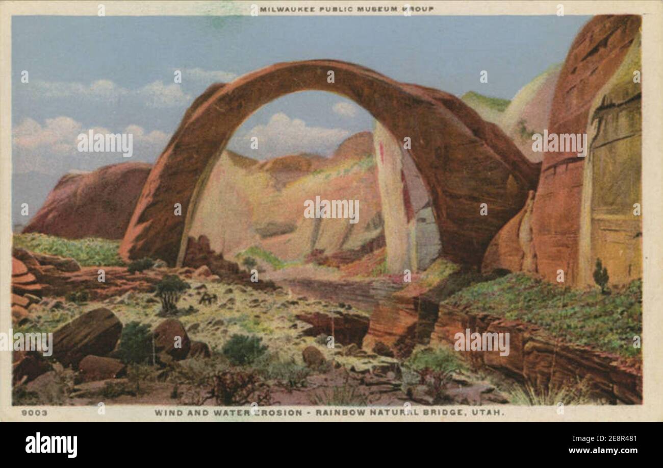 Wind and Water Erosian, Rainbow Natural Bridge, Utah Stock Photo - Alamy