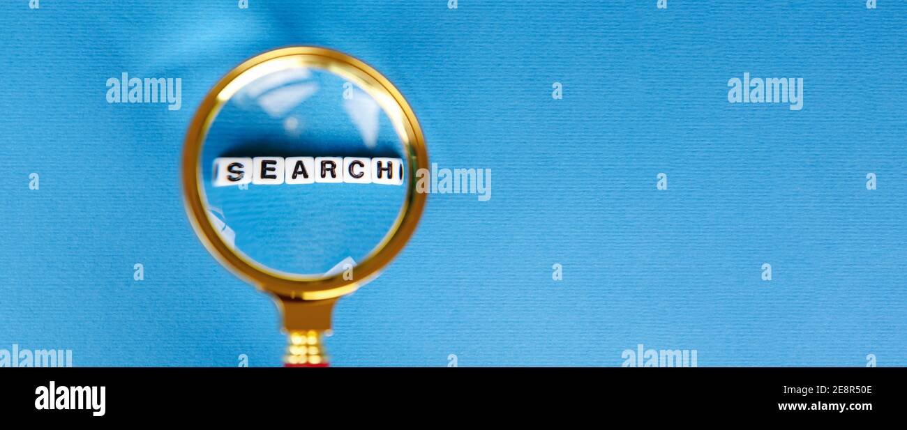 Search word through magnifying glass hi-res stock photography and ...