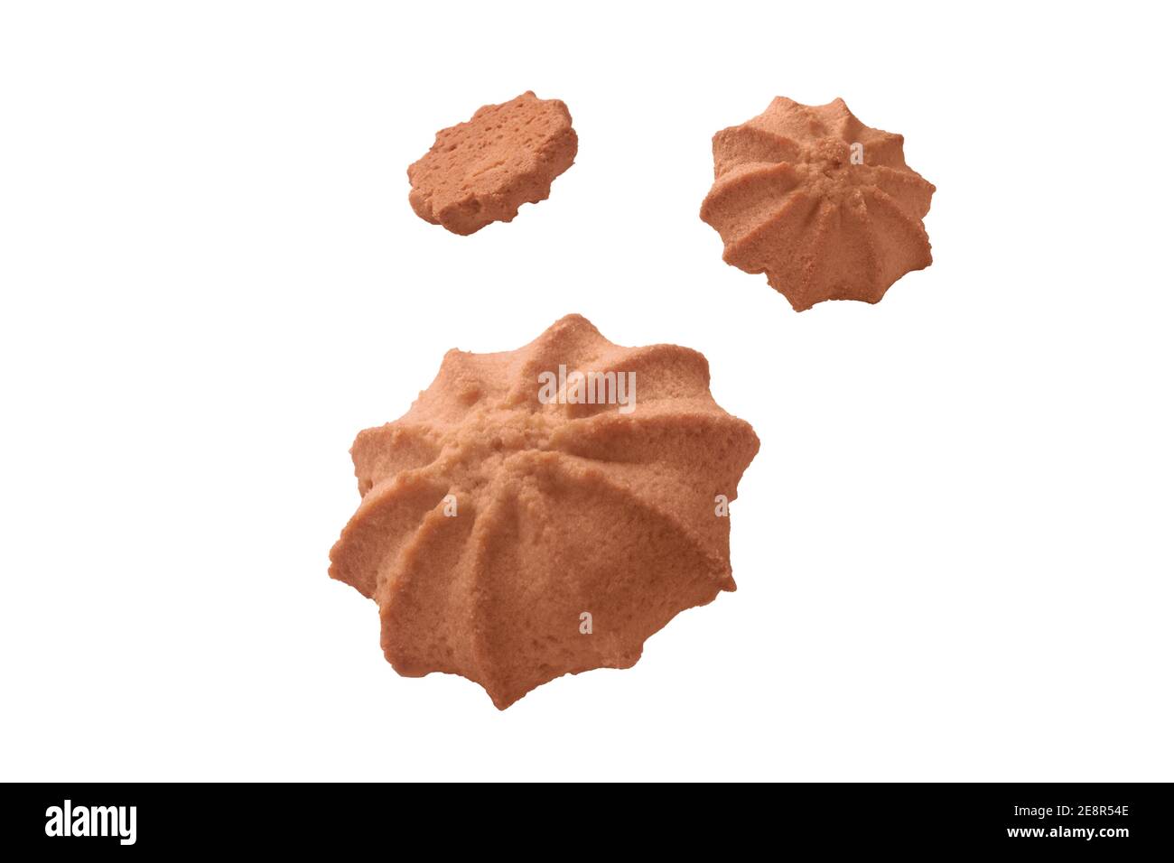 shortbread cookies isolated on white background Stock Photo - Alamy