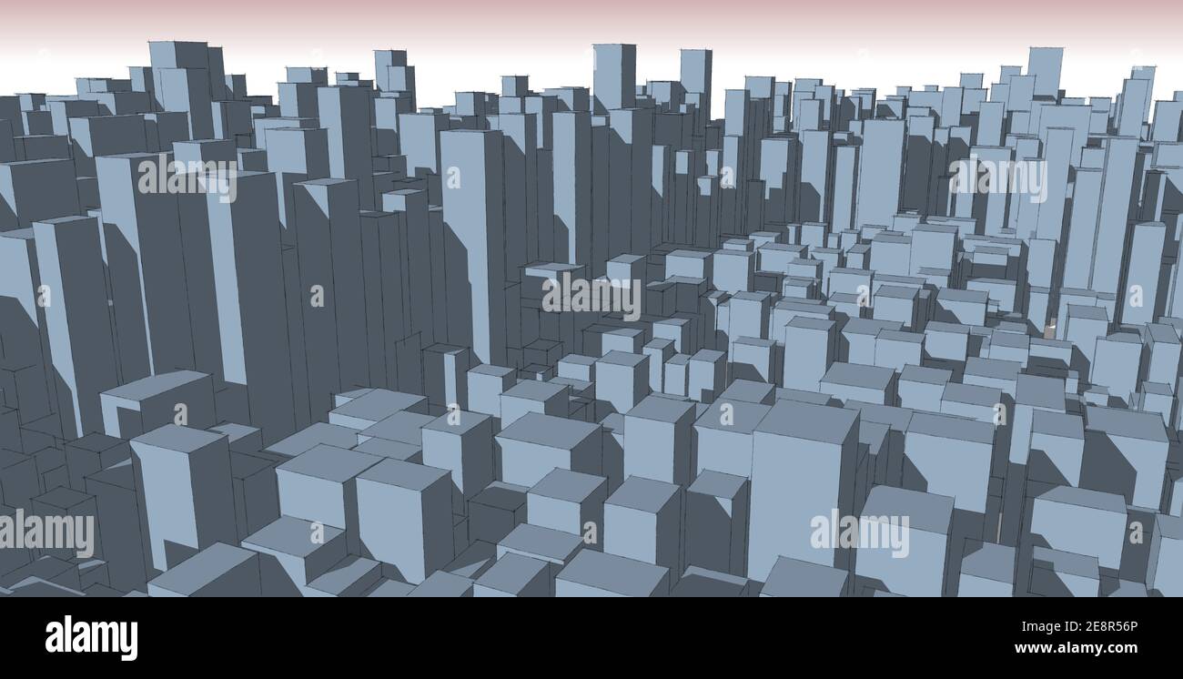 Building perspective, Cityscape on white background, Modern building in ...
