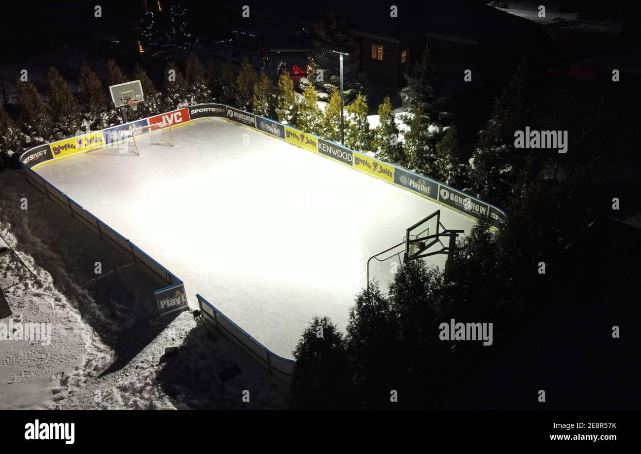 Best Backyard hockey rink in Canada, This homemade hockey rink is ...