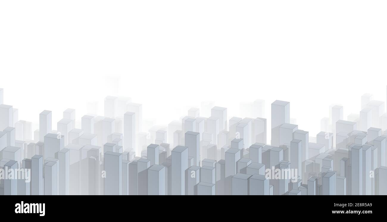 Building perspective, Cityscape on white background, Modern building in ...