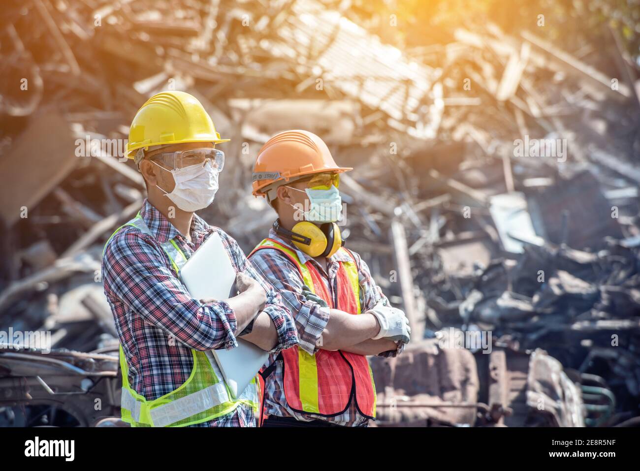 Professional Industrial Mechanical Engineer with Factory Worker while ...