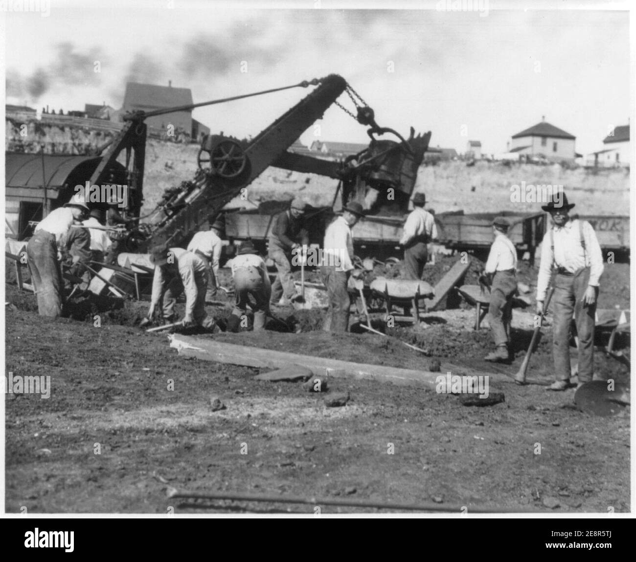 Miners at work on the Mesabi Range in northeast Minnesota Stock Photo ...