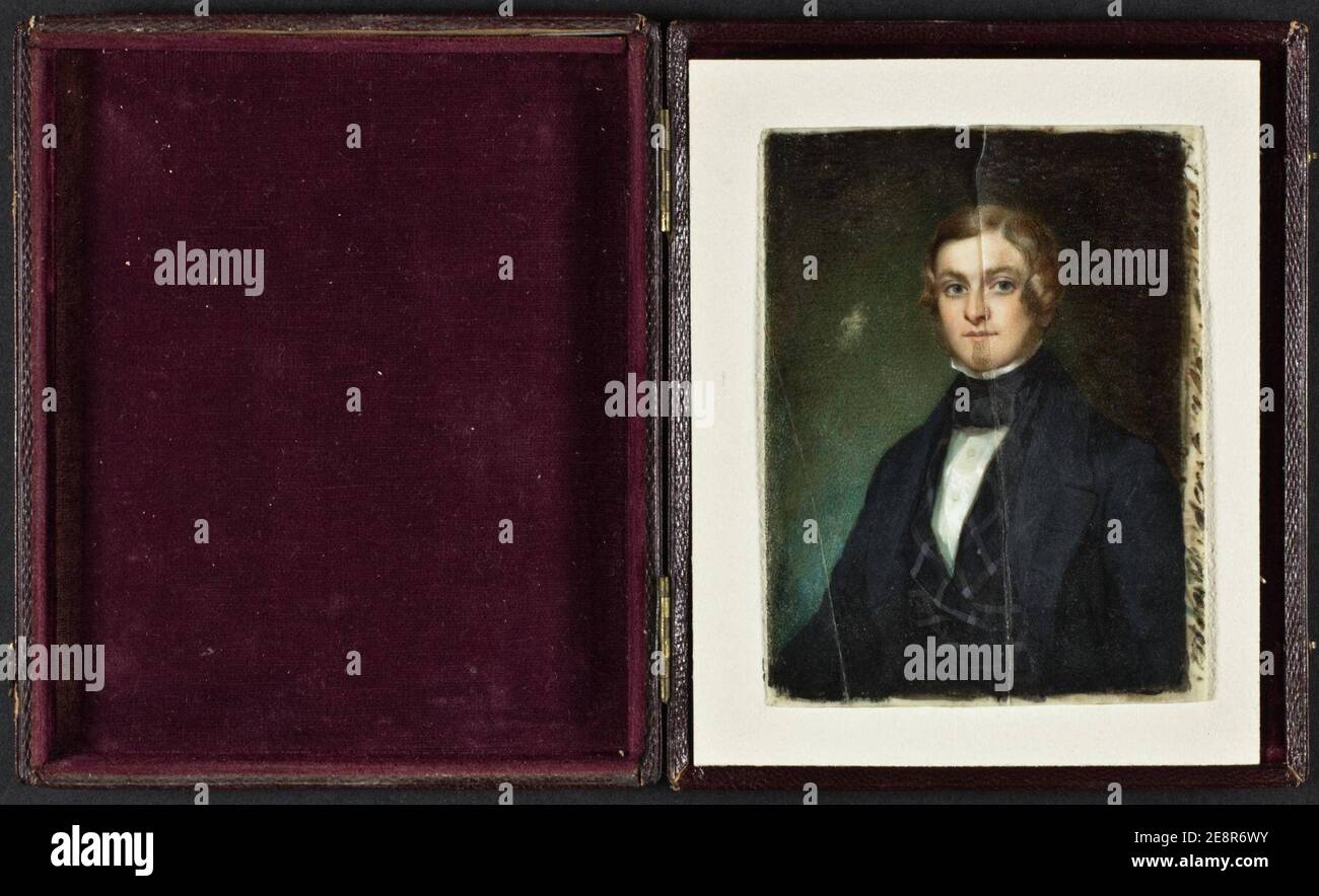 Miniature portrait of George Frederick Augustus Ruxton, ca. 1840s Stock ...