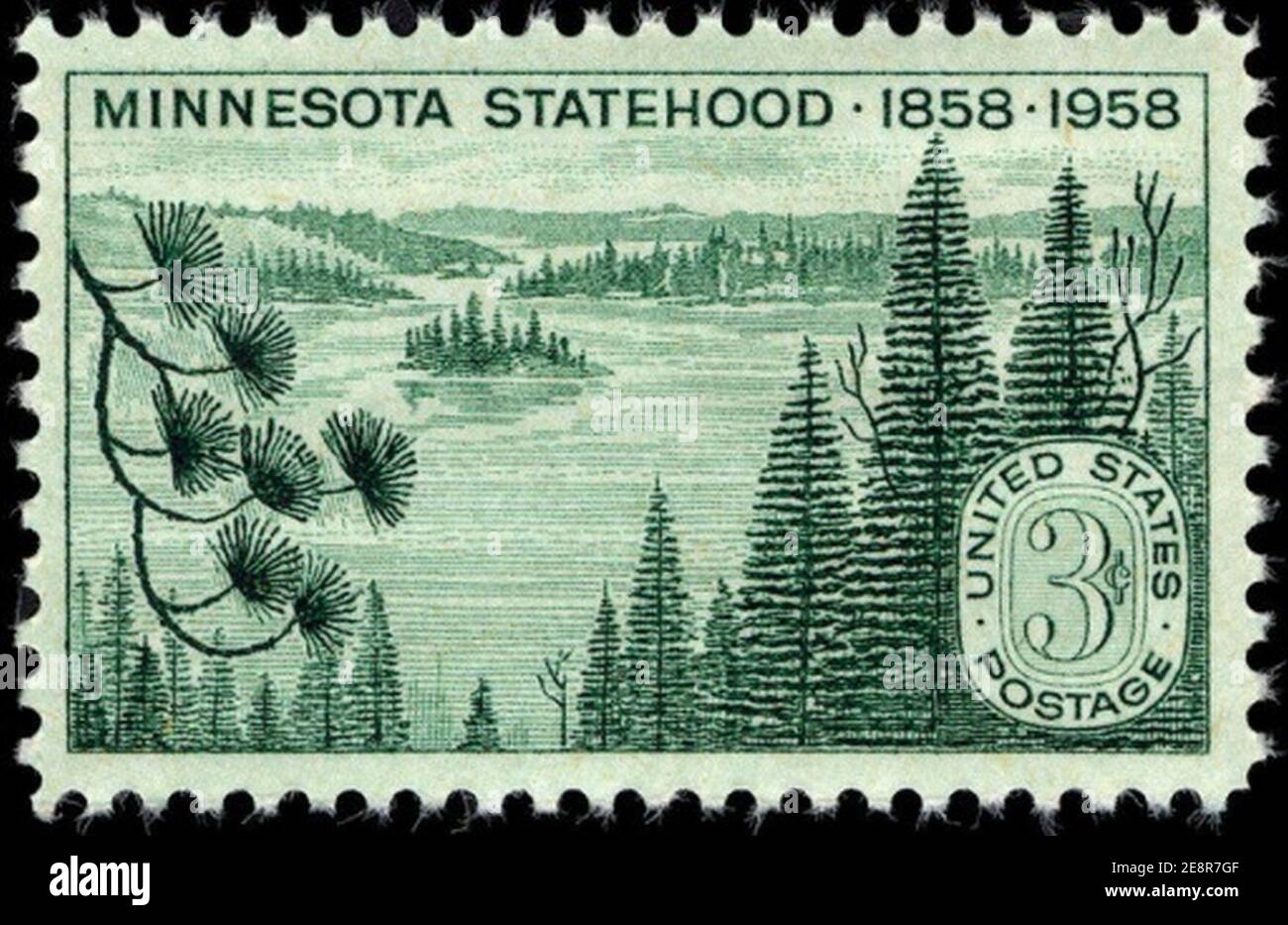 Minnesota statehood 1958 U.S. stamp.1 Stock Photo - Alamy