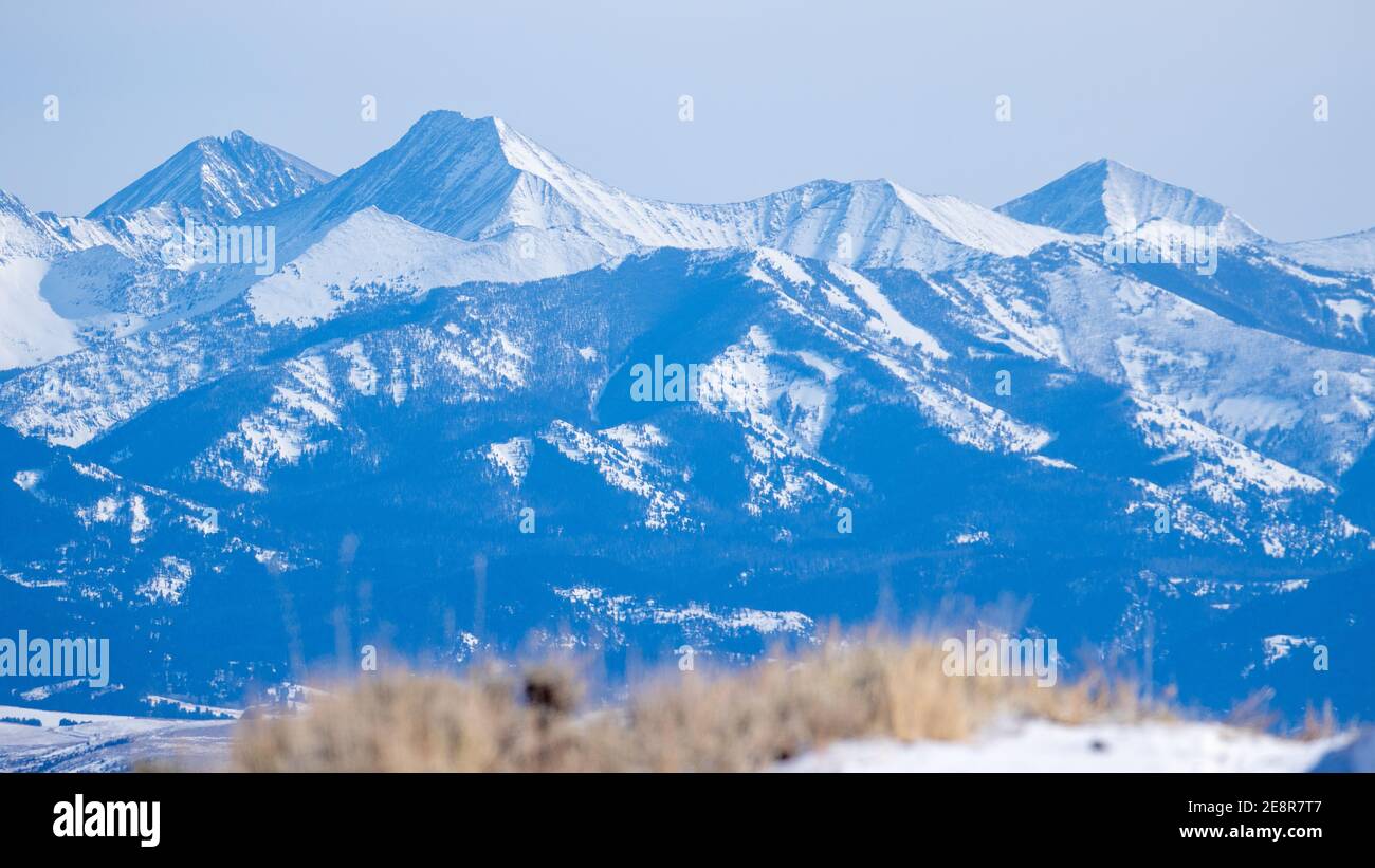 Bozeman Montana Mountain Range Stock Photo - Alamy