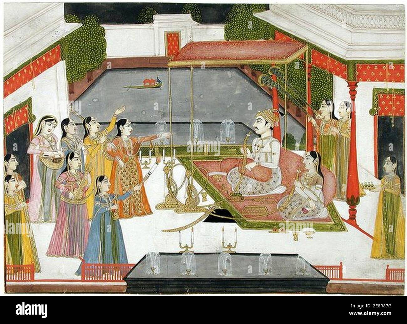 Mir Qasim in the harem Stock Photo - Alamy