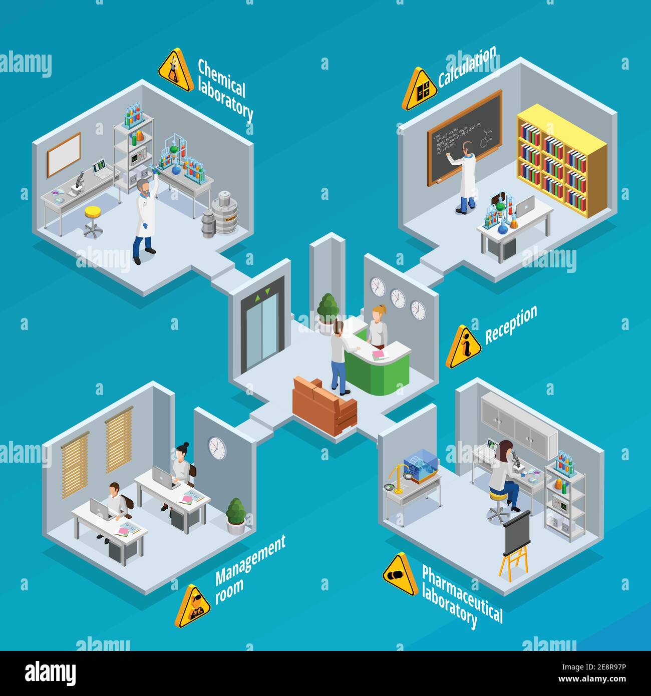 Pharmaceutical laboratories Stock Vector Images - Alamy
