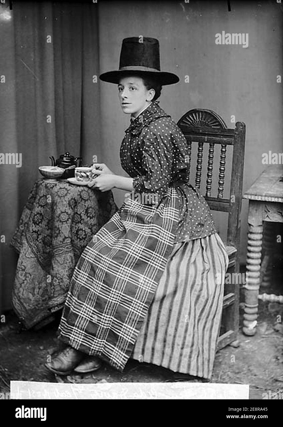 Miss Ada Davies, Bontuchel in national dress Stock Photo - Alamy