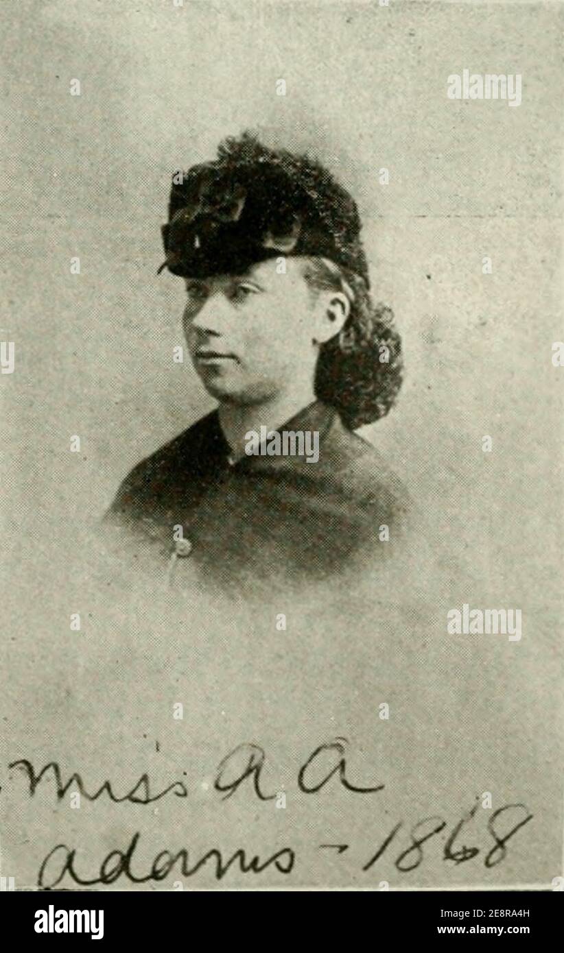 Miss A. A. Adams (Asenath Ann Adams) 1868 Stock Photo - Alamy