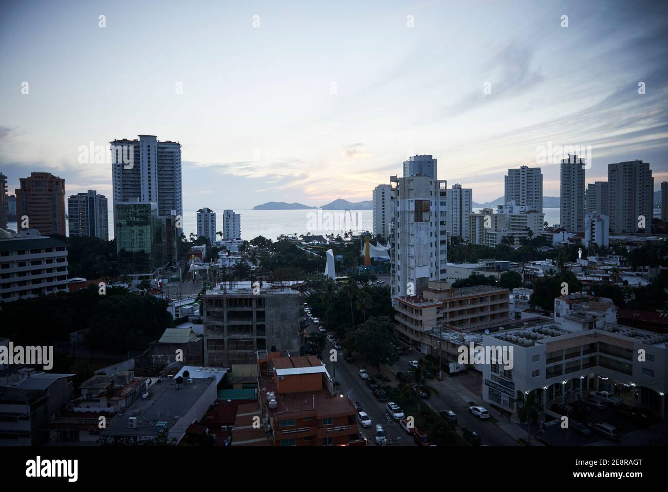 The landscape and cityscape of Acapulco city, in the Guerrero state of ...