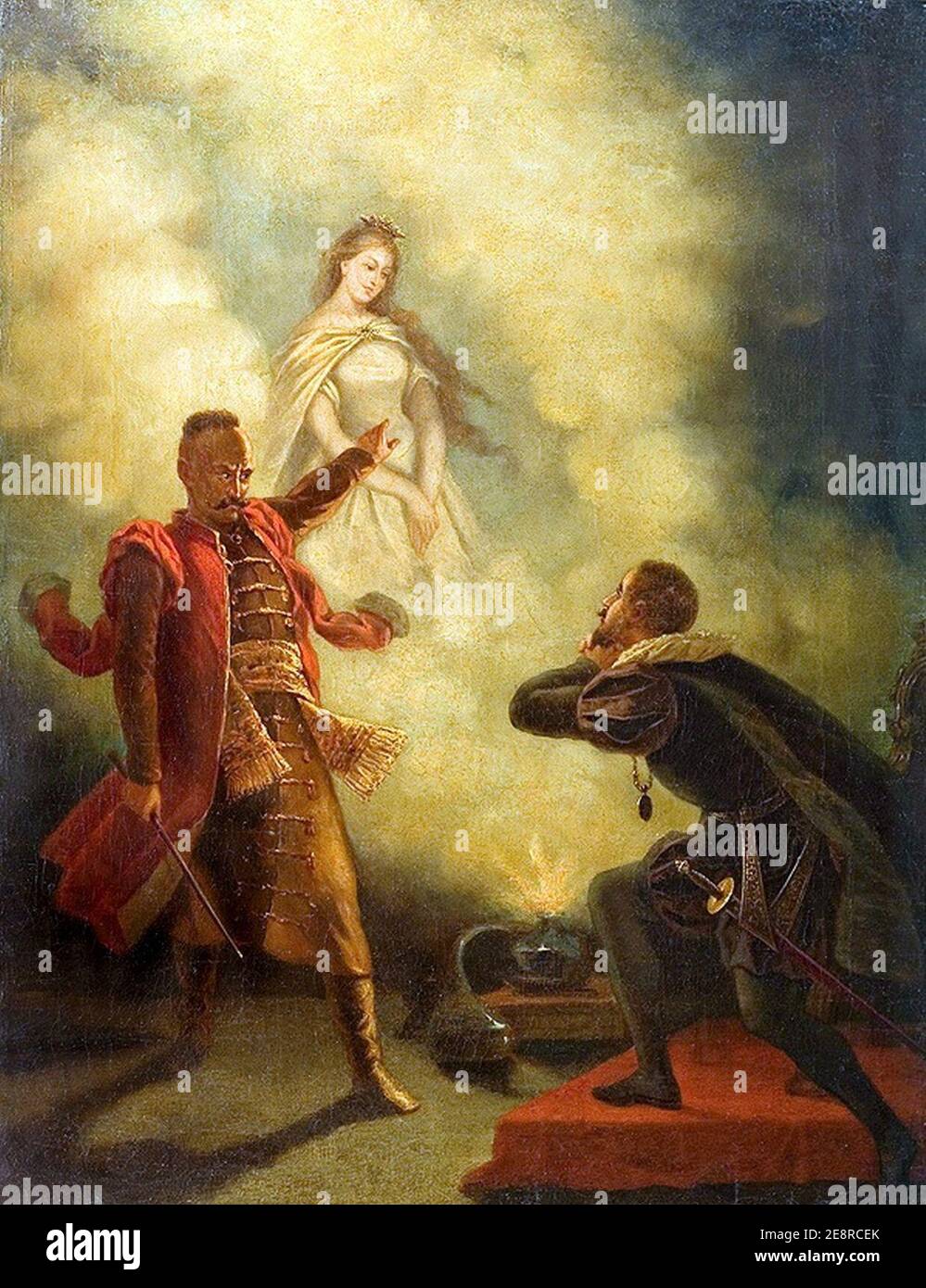 Mistrz Twardowski przywołujący cień Barbary Radziwiłłówny Stock Photo ...