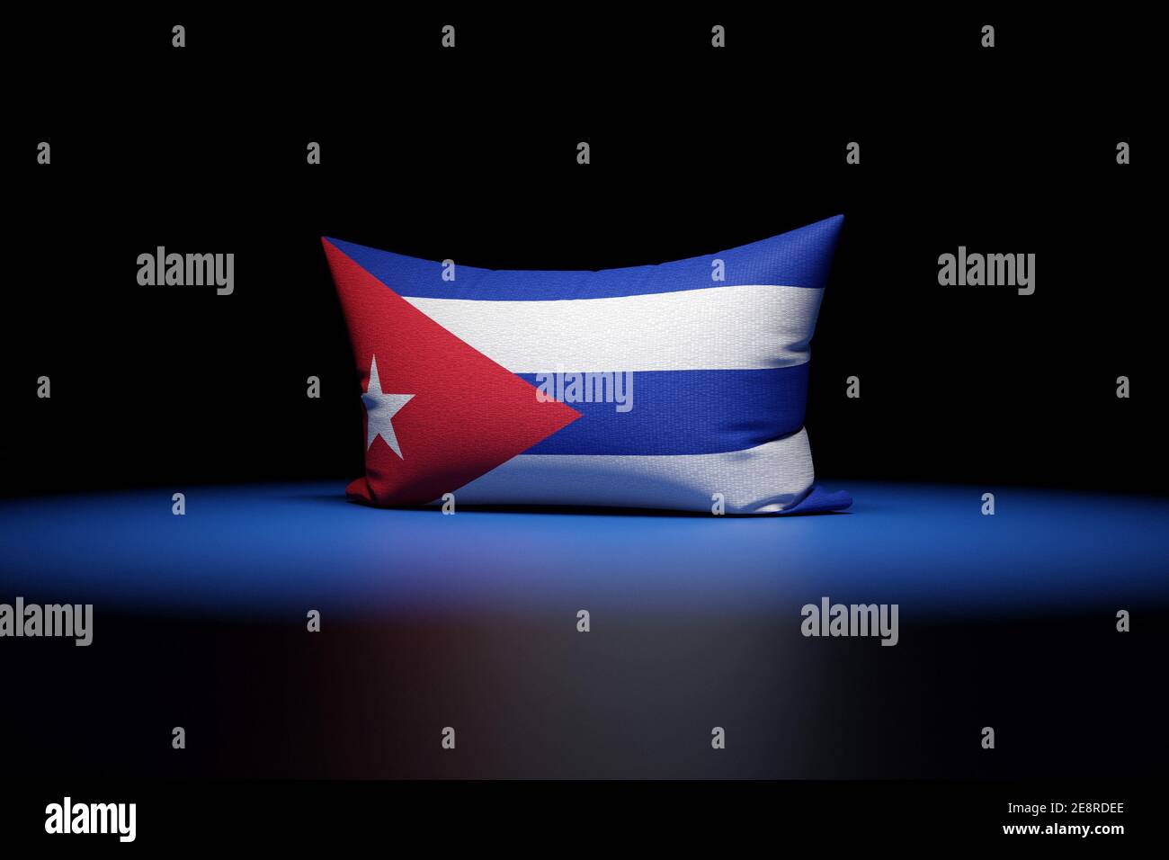 3d illustration of rectangular pillow depicting the national flag of ...