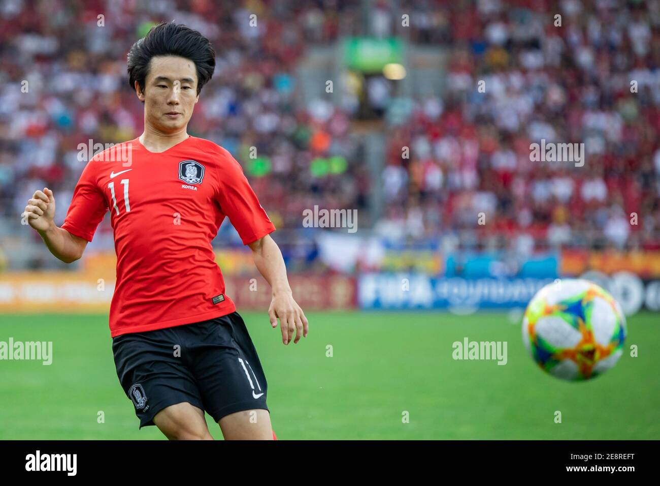 Um Won-sang of South Korea seen in action during the 2019 FIFA U-20 World Cup Final match ...