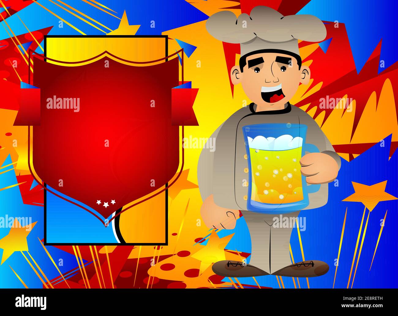 Chef beer character cartoon hi-res stock photography and images - Alamy