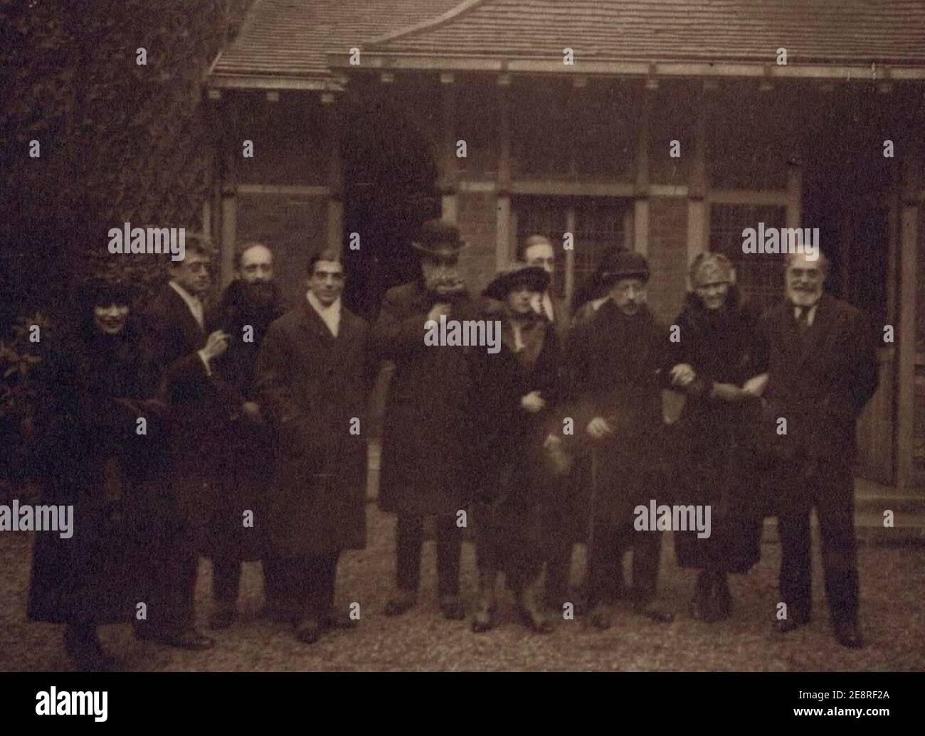 Mme Laloy, Louis Laloy, Ansermet, Massine, Diaghilev, Karsavina ...