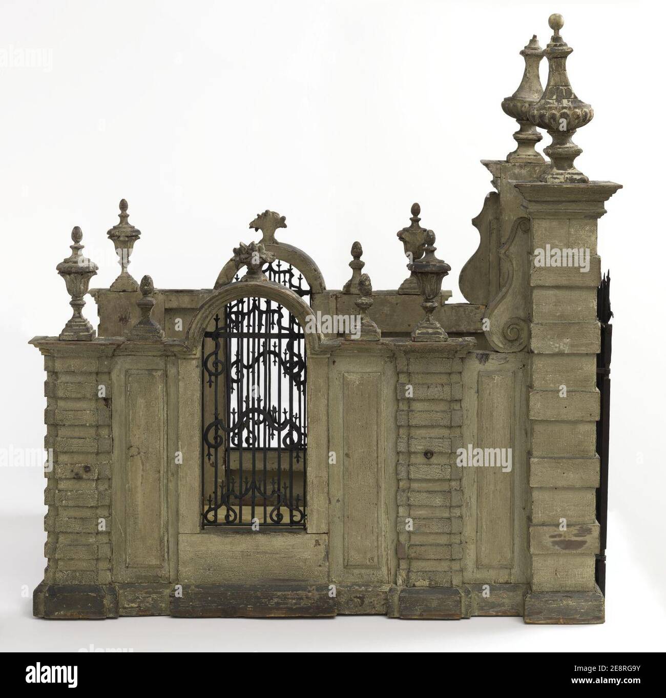 Model Of A Walled Entrance With Gate (Italy), ca. 1710 Stock Photo - Alamy