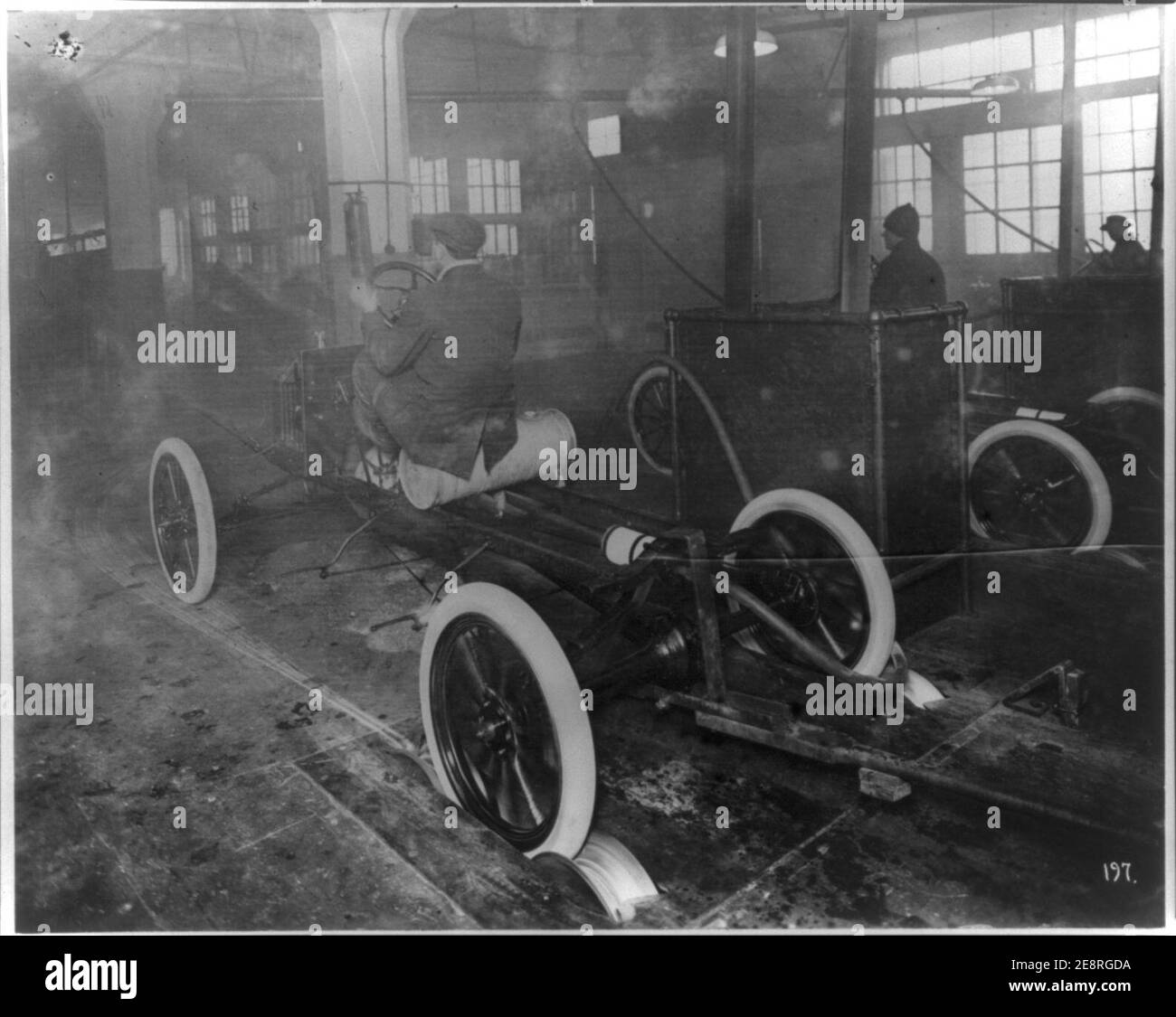 Model T's coming off the assembly line at the Highland Park plant Stock ...