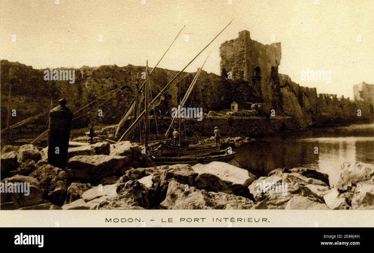 Modon- Le port intérieur Stock Photo - Alamy