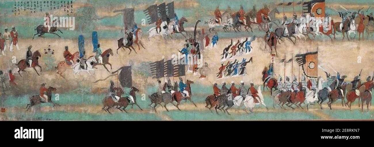 Mogao cave Zhang Yichao victory procession Stock Photo - Alamy