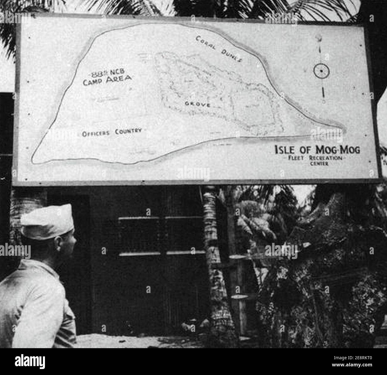 Mogmog island, Ulithi, map in 1945 Stock Photo - Alamy