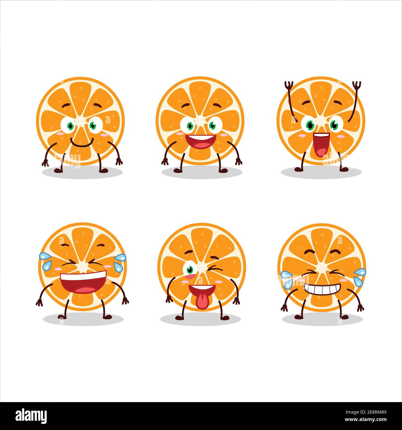Cartoon character of slice of kumquat with smile expression. Vector ...