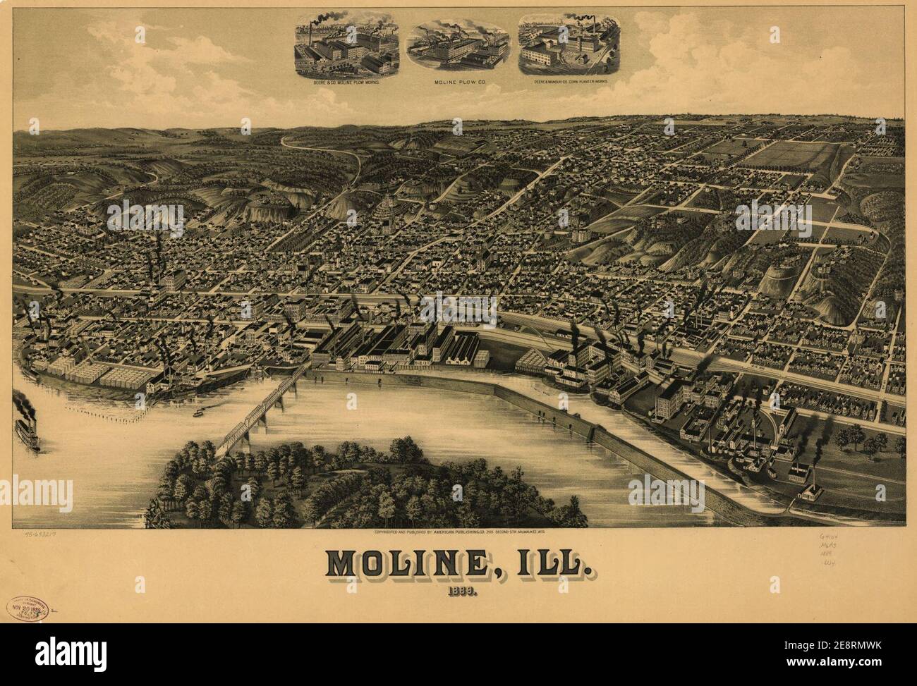 Moline, Ill. 1889 Stock Photo - Alamy