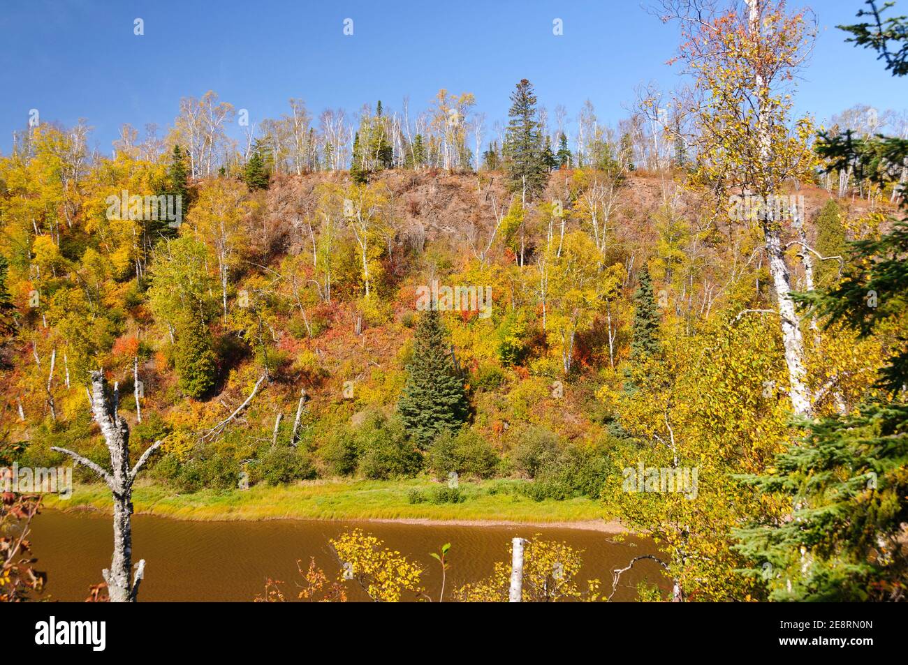Fall Colors along the Gooseberry River in Minnesota Stock Photo - Alamy