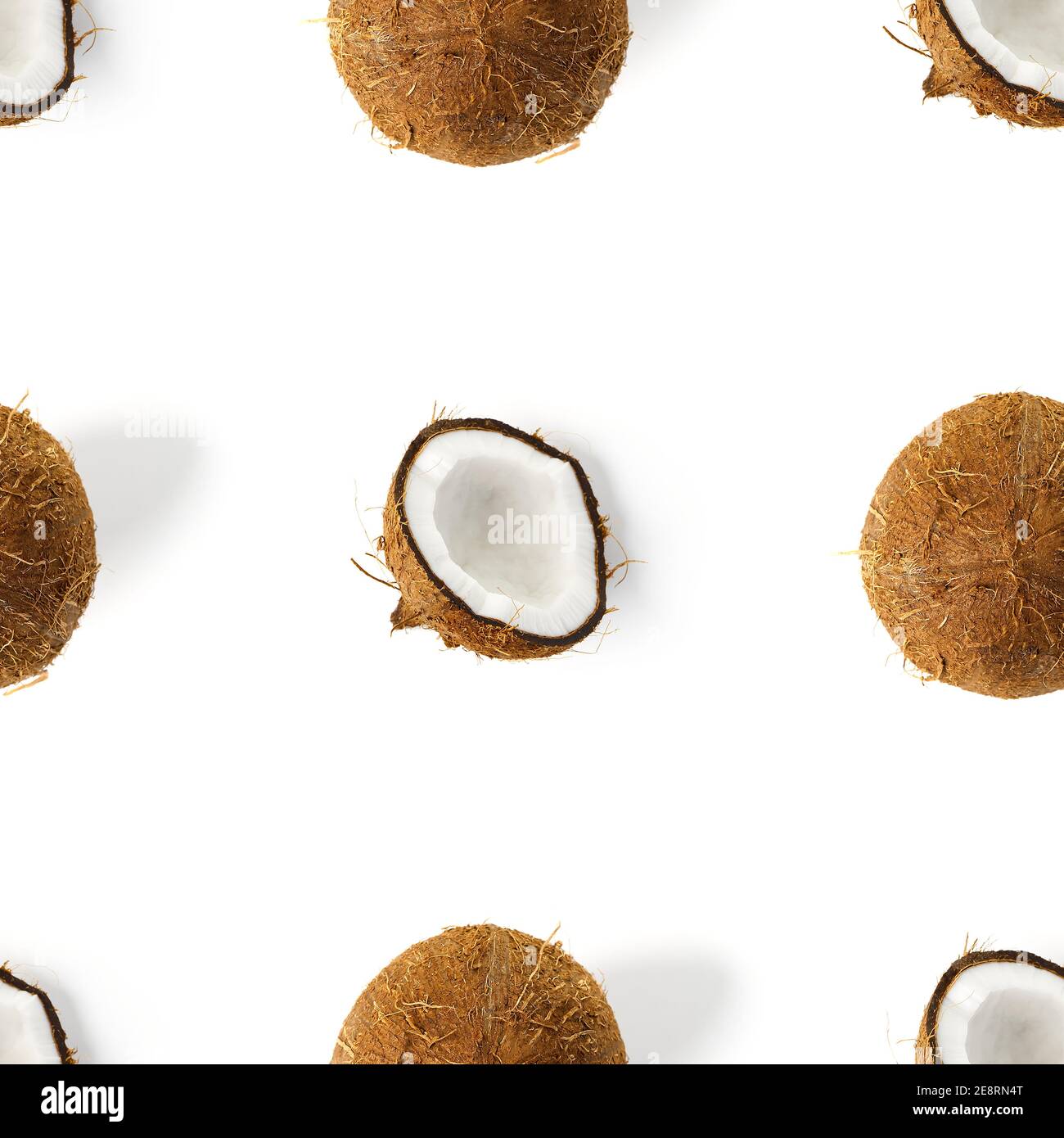 coconut Seamless pattern. Tropical abstract background with isolated ...
